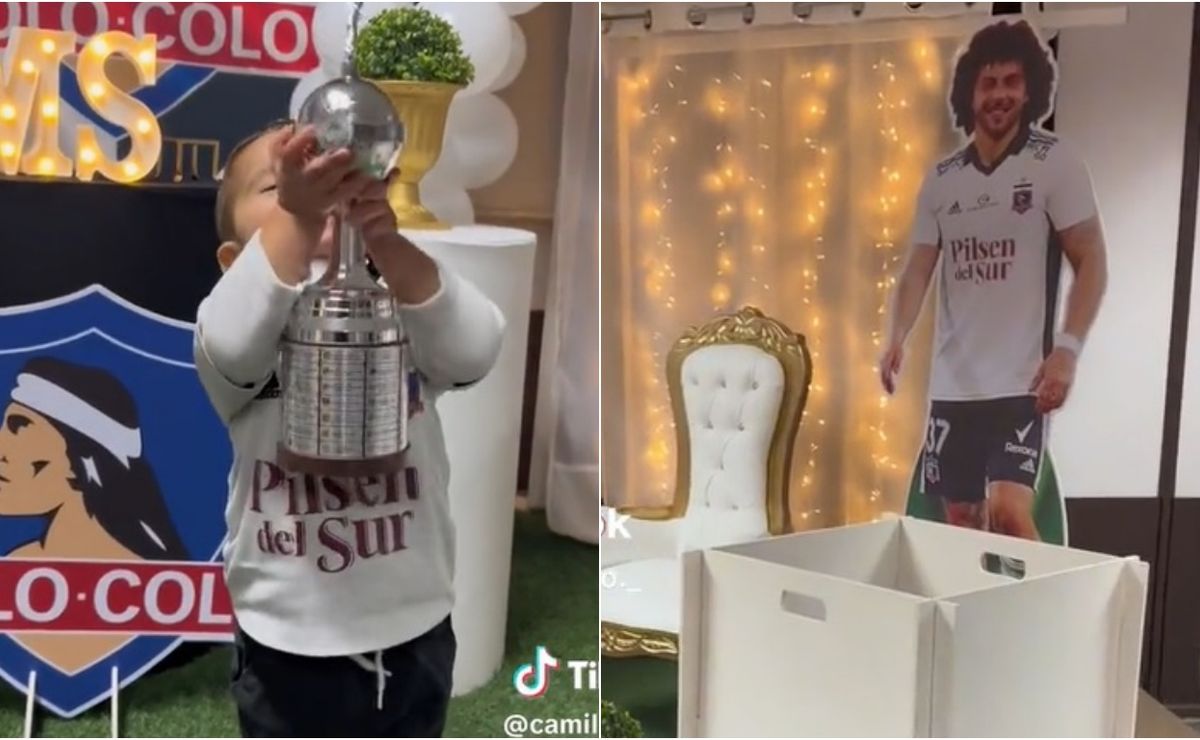 Con temática de Colo Colo y de Falcón: El viral cumpleaños de un niño
